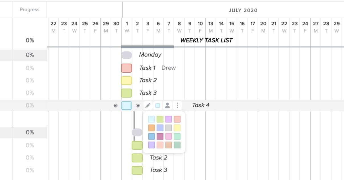 Excel Tasks Template